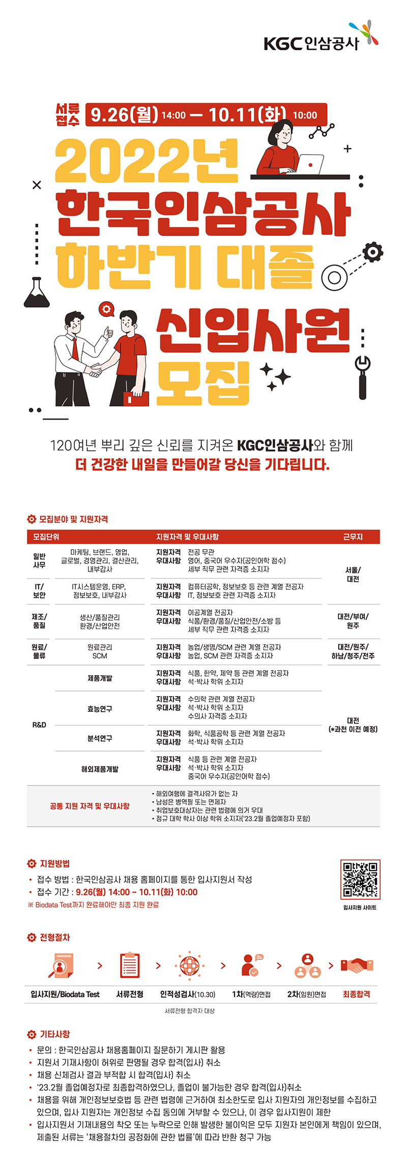 채용정보 | KGC인삼공사